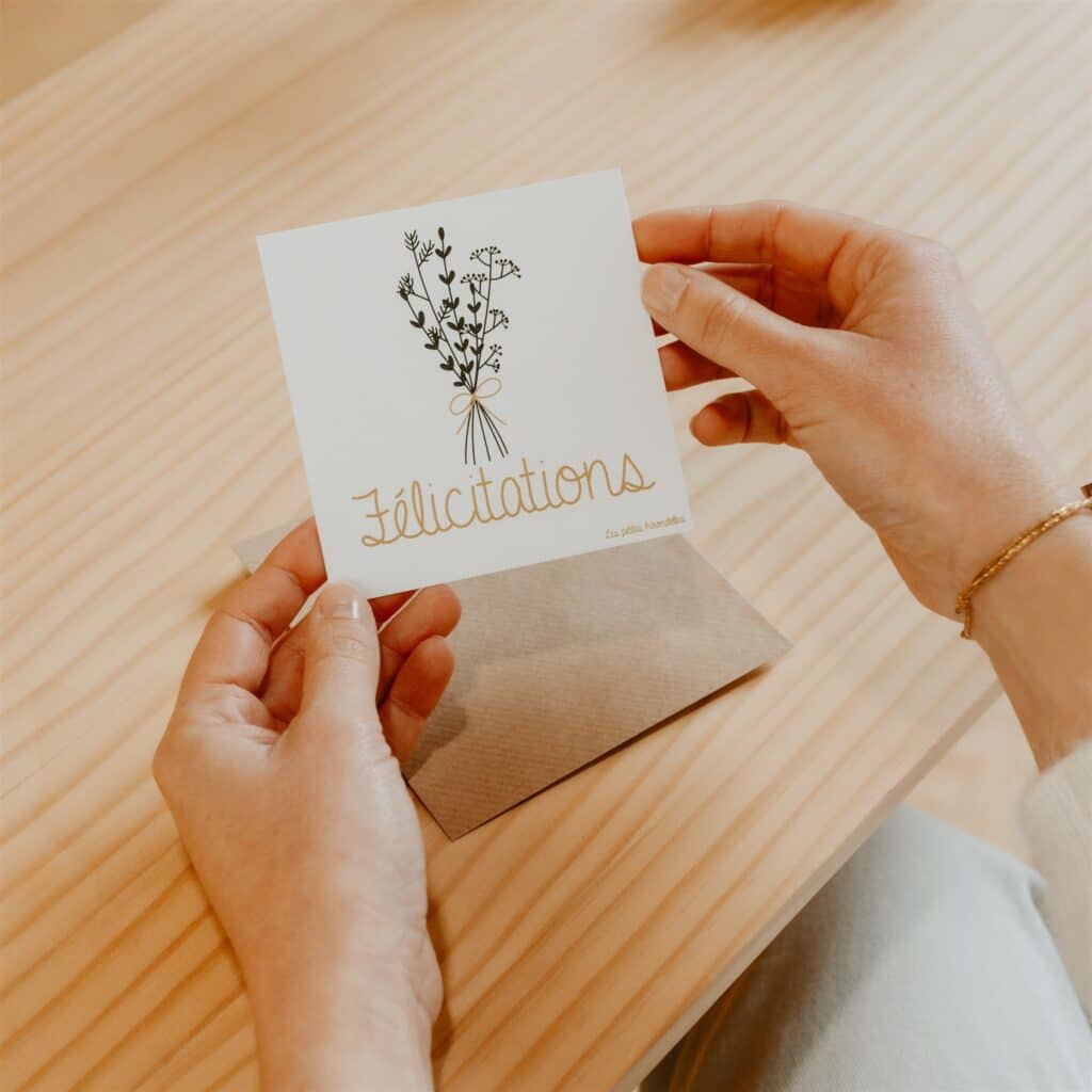 Carte & enveloppe - Félicitations - Les Petites Hirondelles